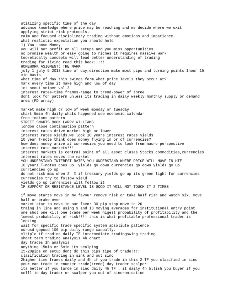 ICT Forex Scout Sniper Basic Field Guide | PDF