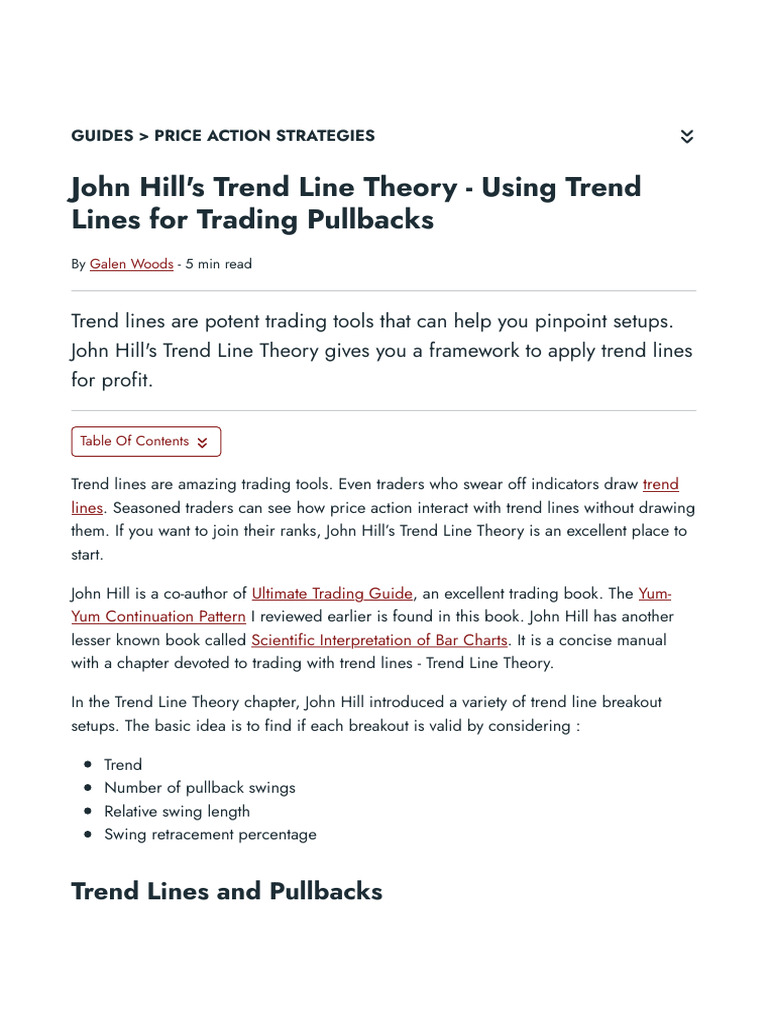 John Hill's Trend Line Theory - Using Trend Lines for Trading Pullbacks ... John Hill's Trend Line Theory - Using Trend Lines for Trading Pullbacks ...