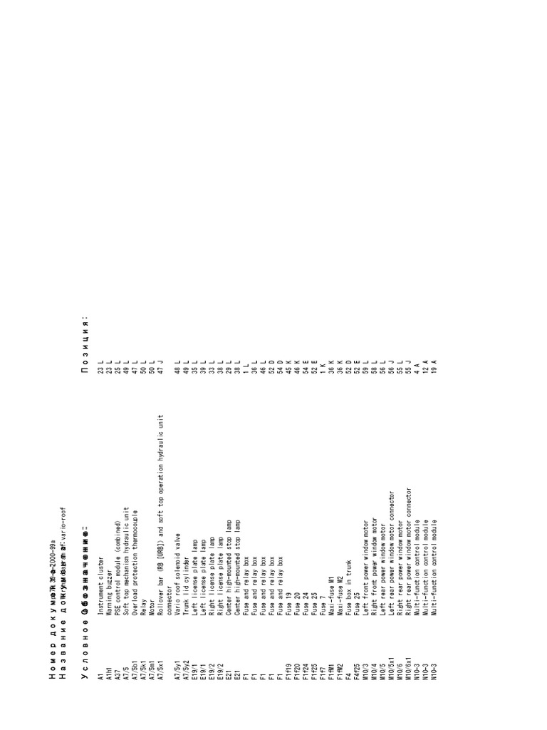 Wiring Diagram of Vario-Roof | PDF | Electrical Equipment ...