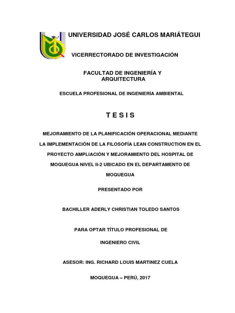 Aderly Tesis Titulo 2017 | PDF | Tecnología
