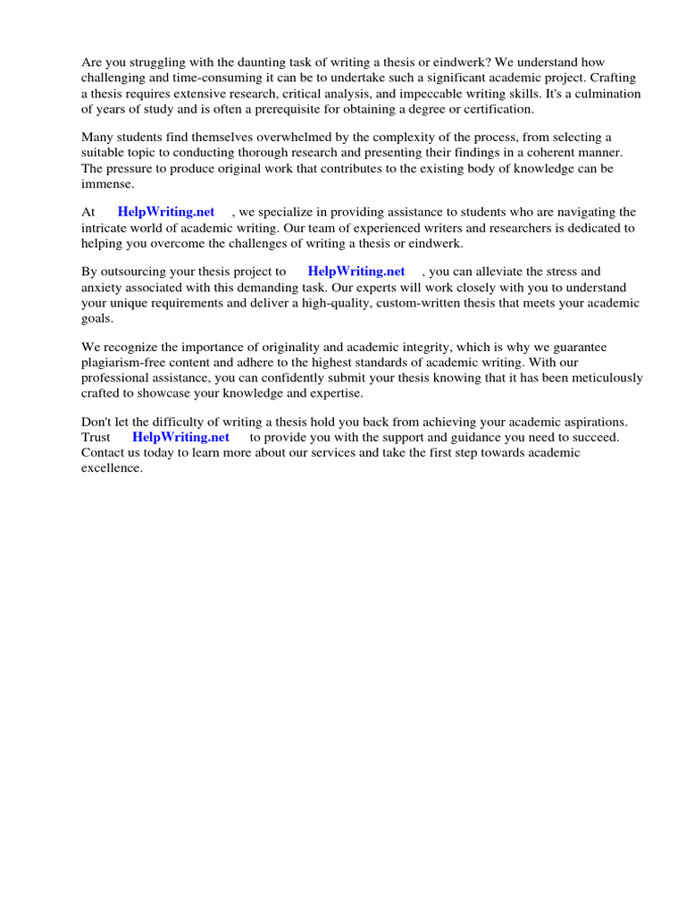 Verschil Thesis Eindwerk | Download Free PDF | Thesis