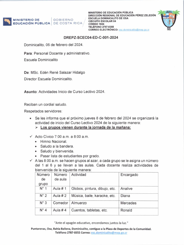 Circular 001-2024 | PDF