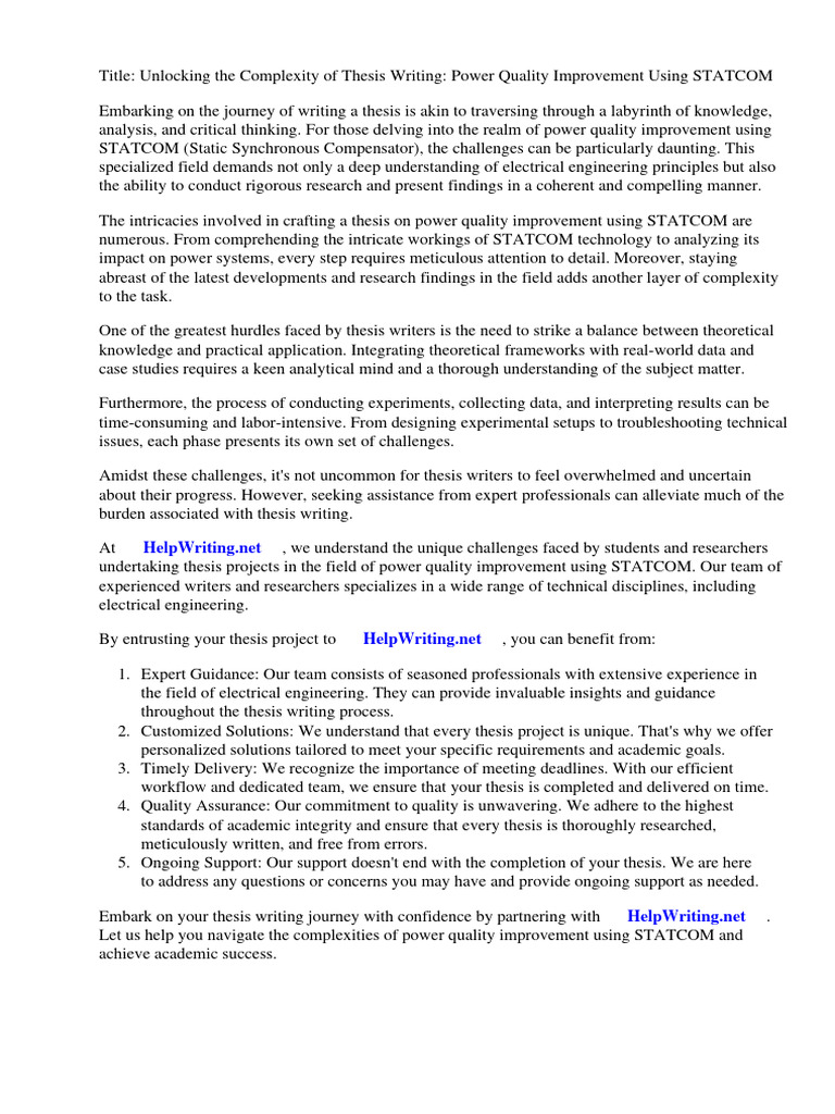 Power Quality Improvement Using Statcom Thesis | PDF | Power Inverter ... Power Quality Improvement Using Statcom Thesis | PDF | Power Inverter ...