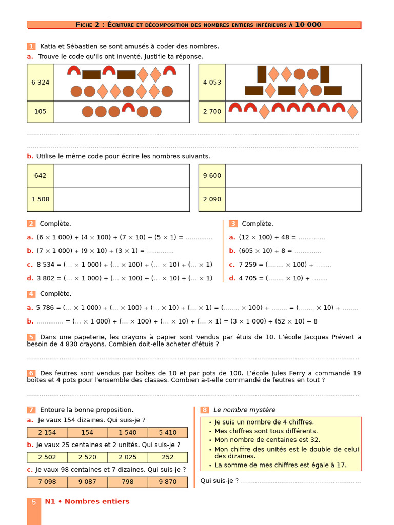 Décomposition des Nombres Inférieurs à 10 000 | PDF | Maison et jardin