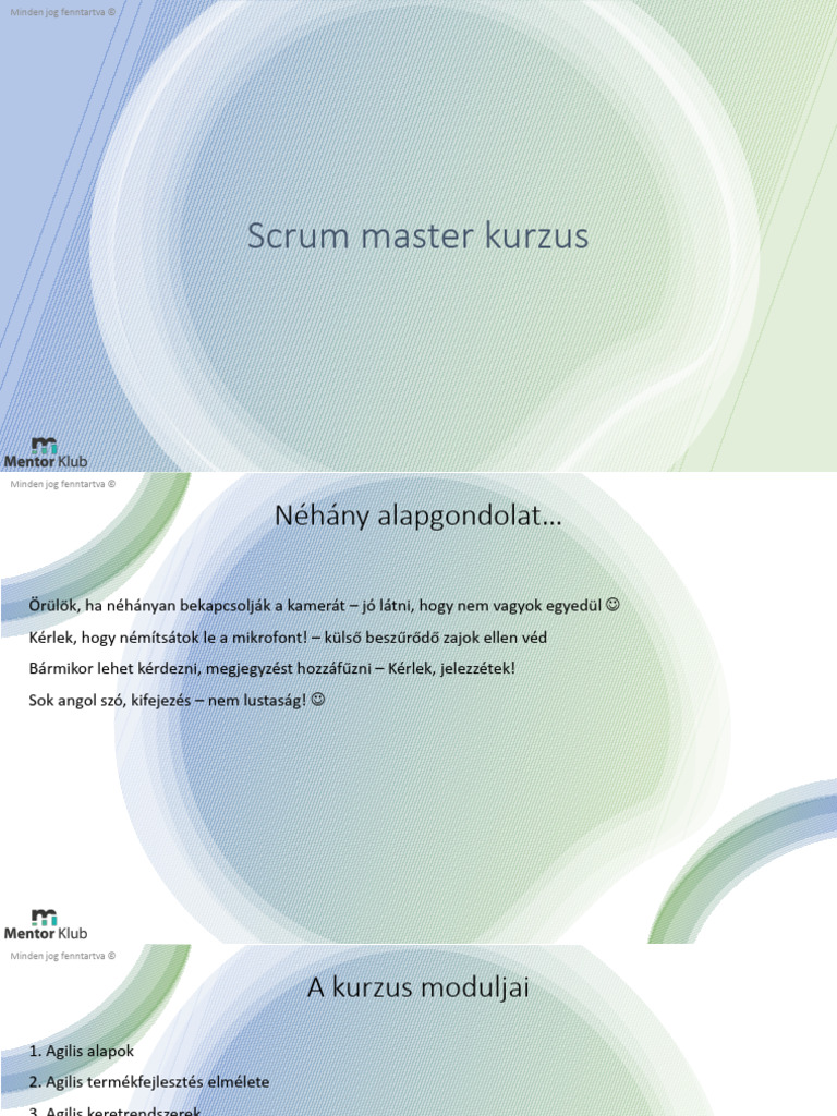 Scrum Master Kurzus - 1 2 | PDF
