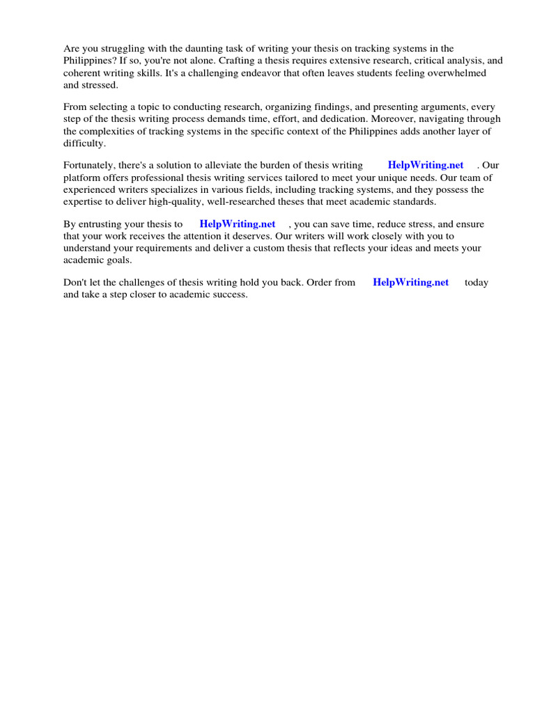 Tracking System Thesis in Philippines | PDF