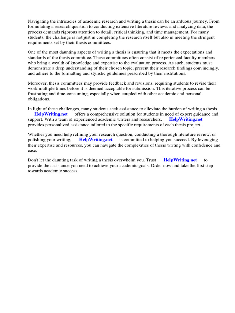 Helena Thesis Committee | PDF | Thesis | Expert