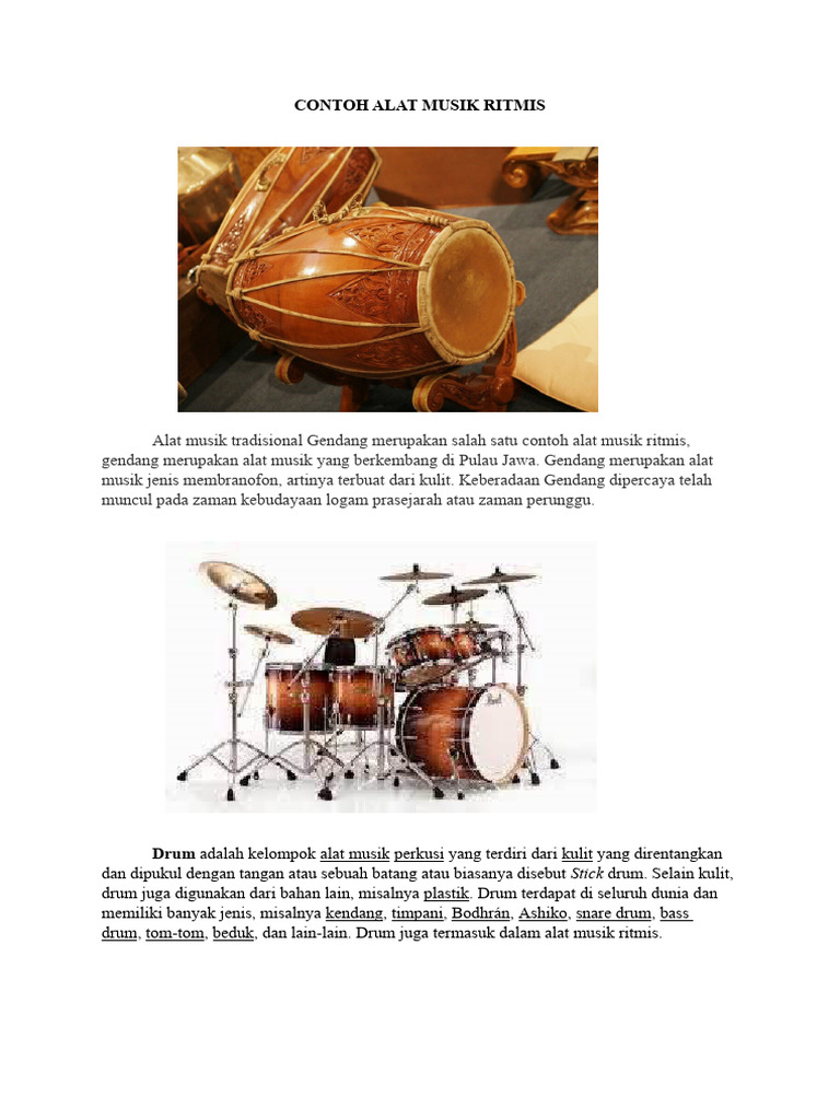 Contoh Alat Musik Ritmis | PDF