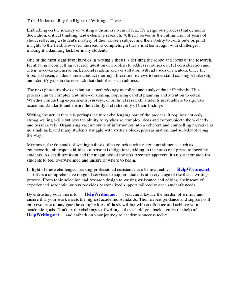 Unit Thesis Definition | PDF