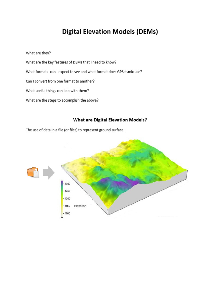 Digital Elevation Models | PDF