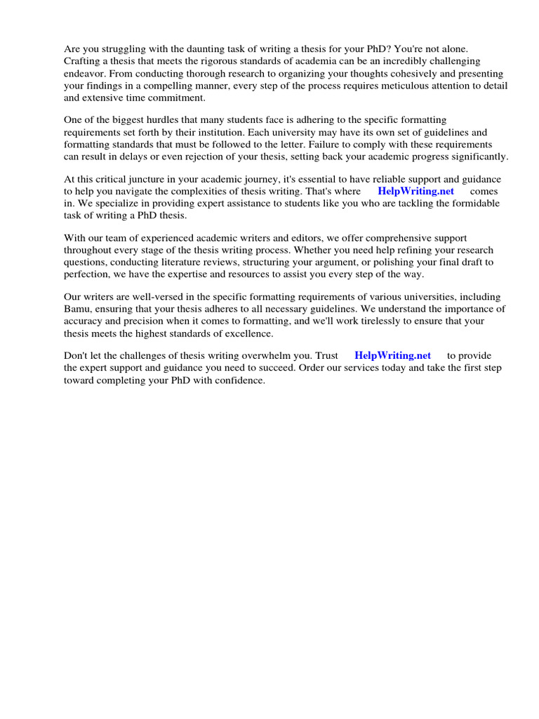 Bamu Phd Thesis Format PDF Thesis Doctor Of Philosophy