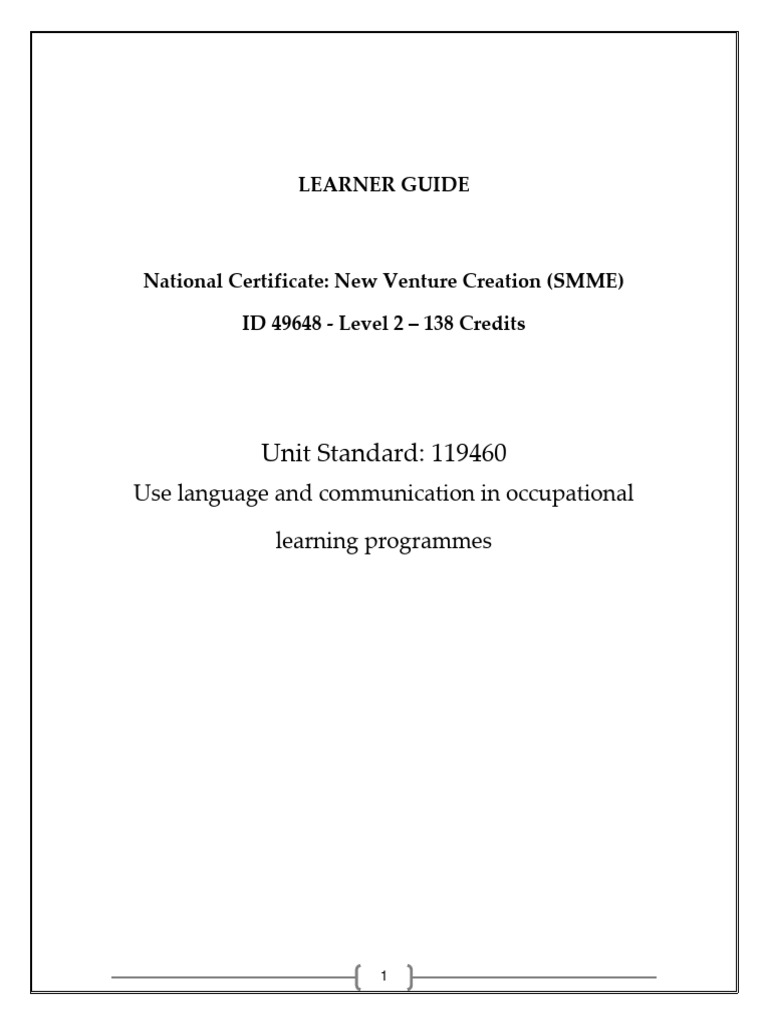 Learner Guide | PDF | Learning | Educational Assessment