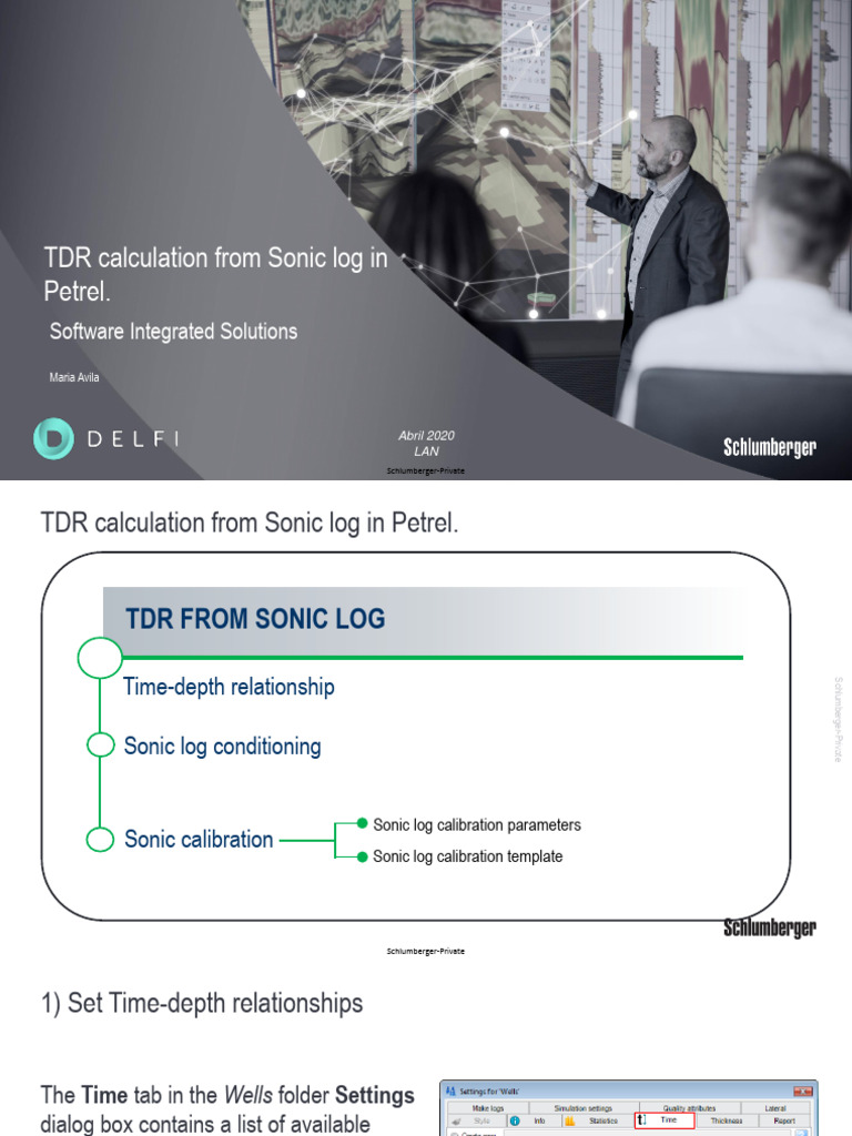 TDR Calculation from Sonic Logs in Petrel | PDF | Computer Science | Software
