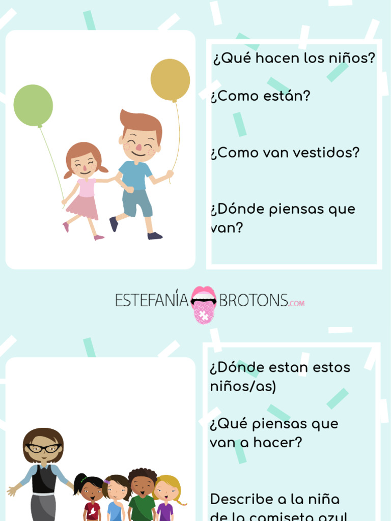 Que Te Cuentas Tarjetas para Trabajar La Expresion Oral | PDF ...