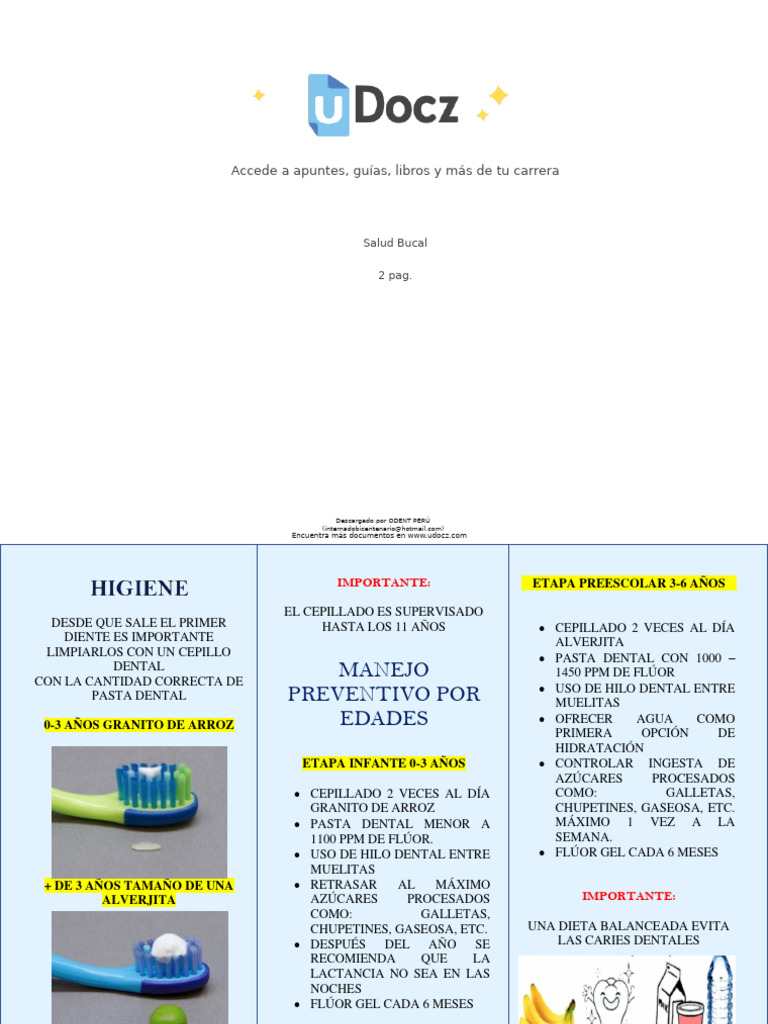 Guia de Practicas de Salud Bucal | PDF | Odontología | Ramas de Odontología