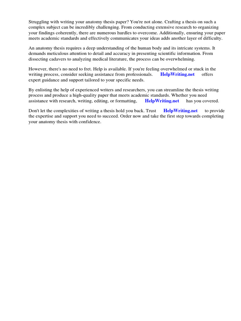 Anatomy Thesis Paper | PDF | Respiratory System | Thesis