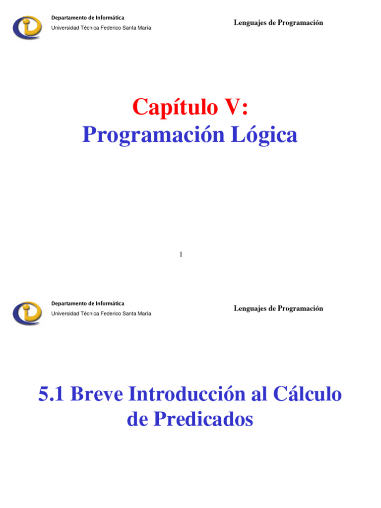 V - Programacion Logica | PDF | Proposición | Lenguaje de programación