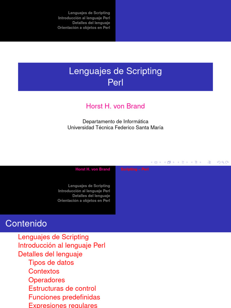 III - Lenguajes de Scripting - Perl | PDF