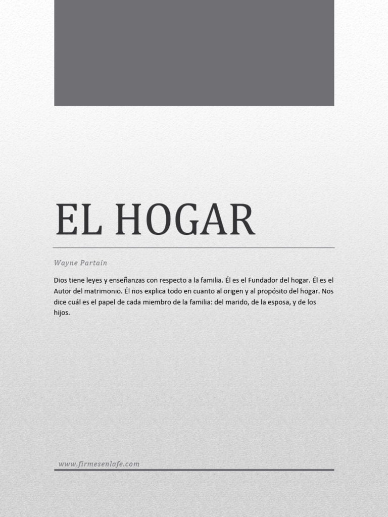 El Hogar | PDF | Amor | Matrimonio