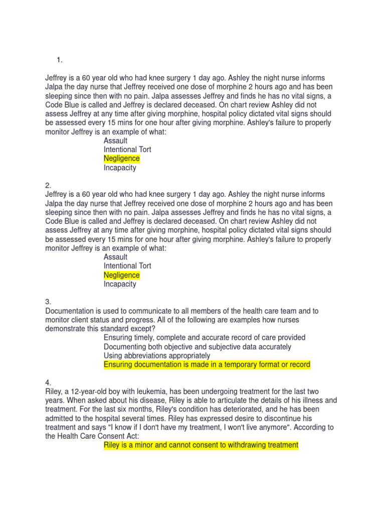 PNR Final Exam | PDF | Informed Consent | Nursing