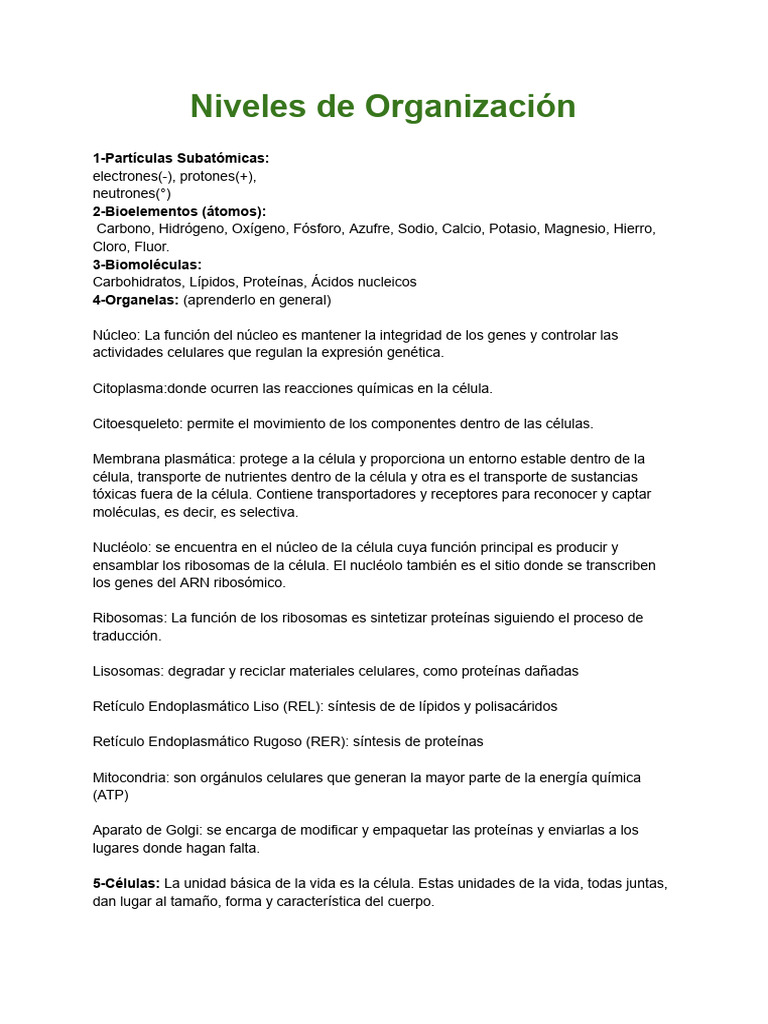 Biología Resumen Global | PDF