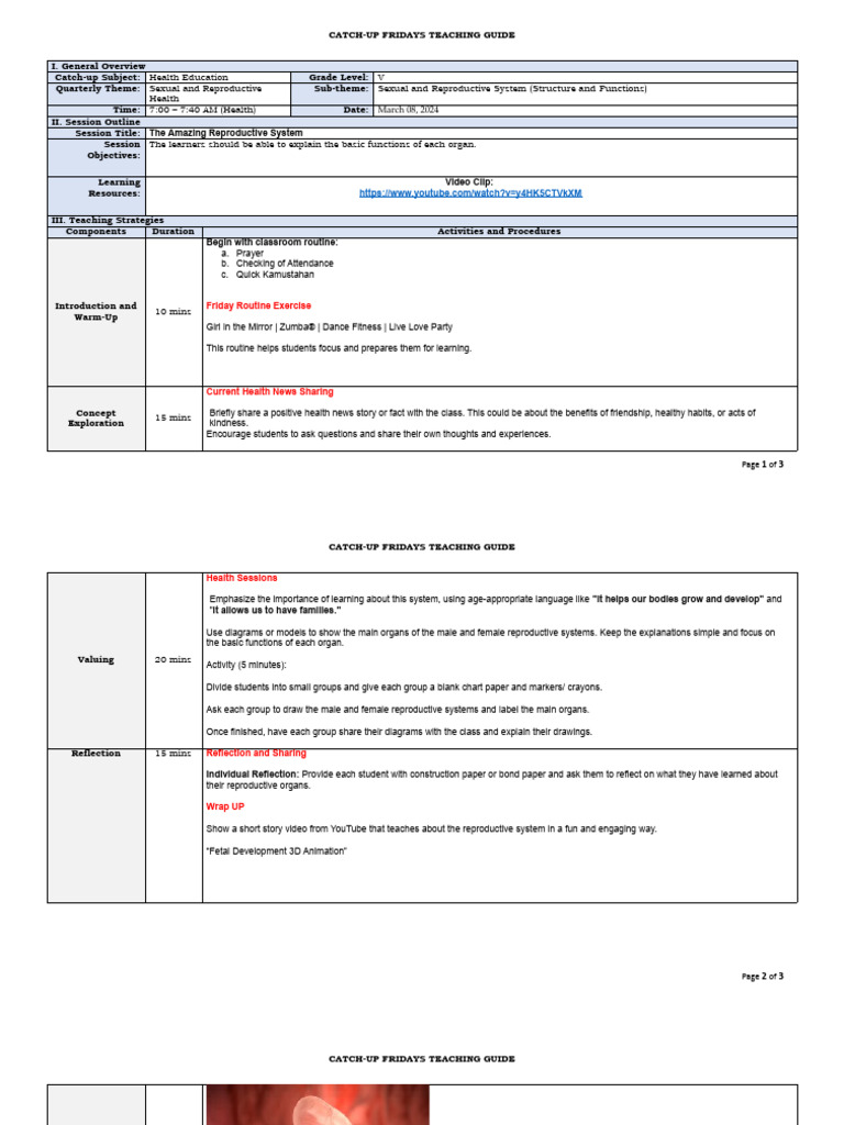 Grade5-Health-Ed - Catch-Up-Friday (Week 5) | PDF | Learning | Behavior ...