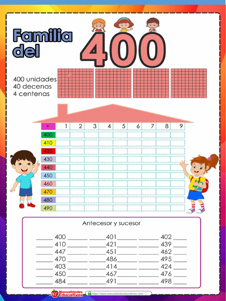 4 Familia de Numeros Familia Del 400 | PDF