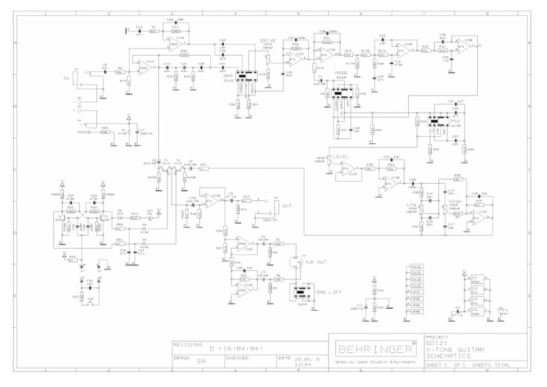 Behringer GDI 21 Schematic | PDF