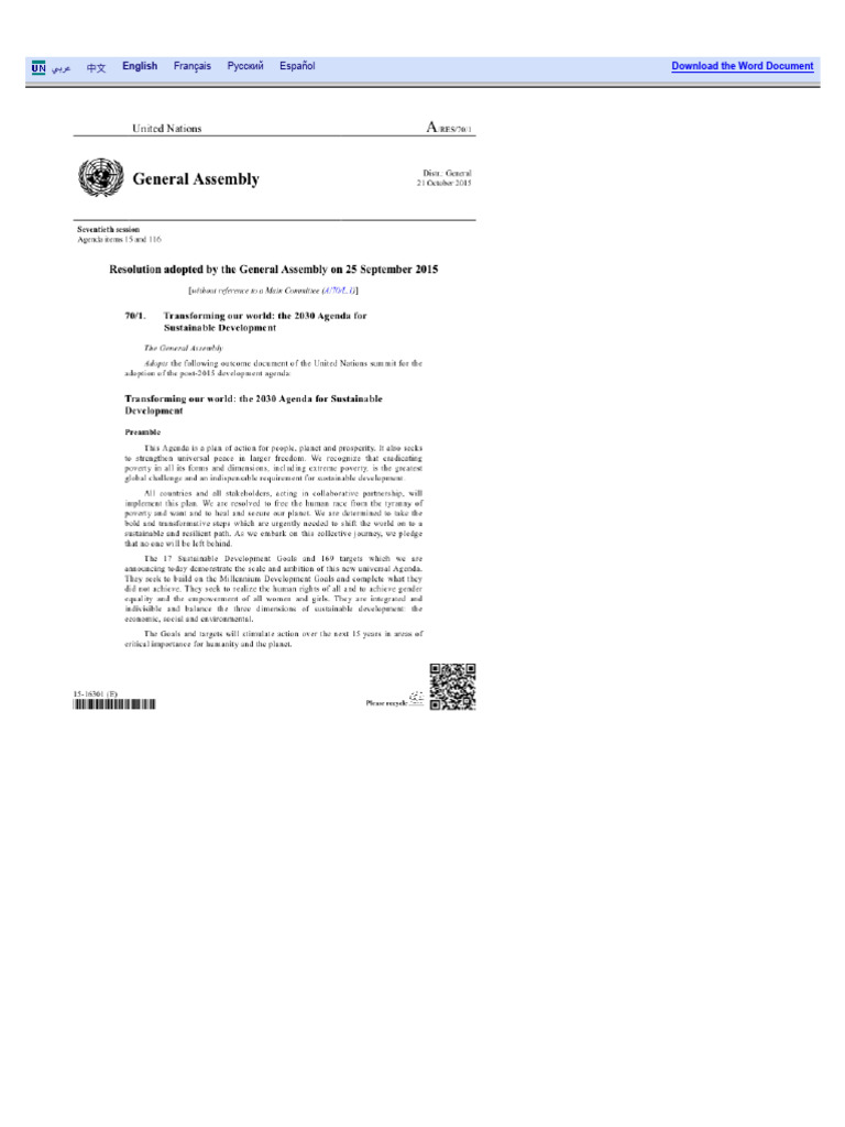 United Nations Official Document | PDF