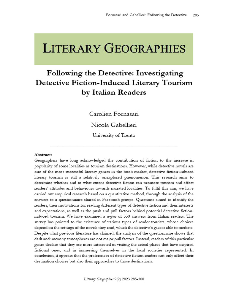 Following The Detective: Investigating Detective Fiction-Induced ...