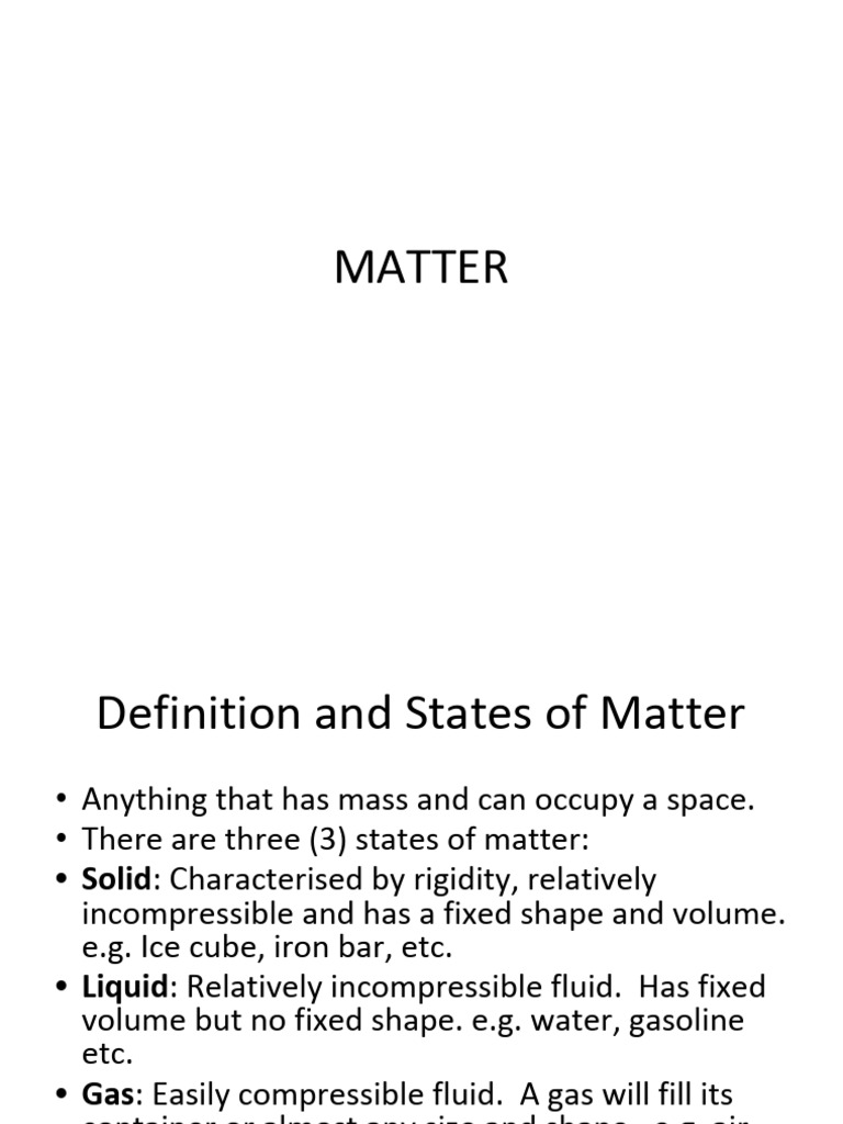 Matter | PDF