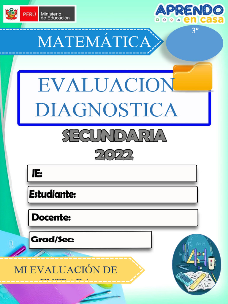 3º Sec Eva. DX Matematica 2022 | PDF | Estadísticas | Matemáticas