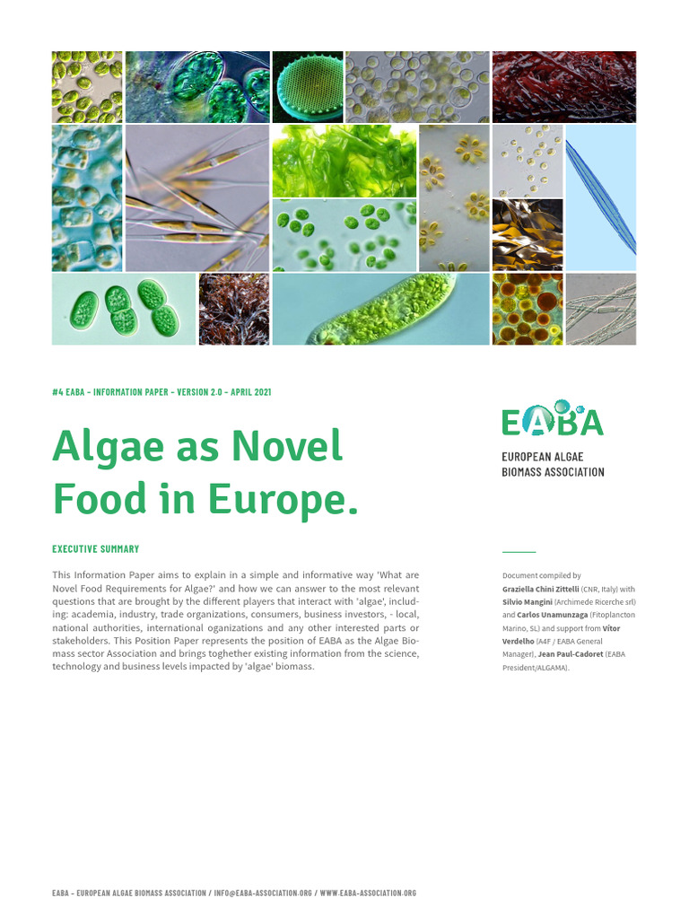 Novel Food Regulations for Algae in Europe | PDF | Agriculture | Nutrients