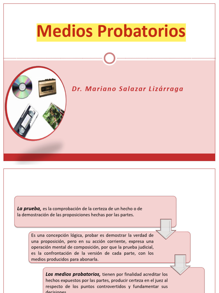 Medios Probatorios | PDF | Evidencia (ley) | Testigo