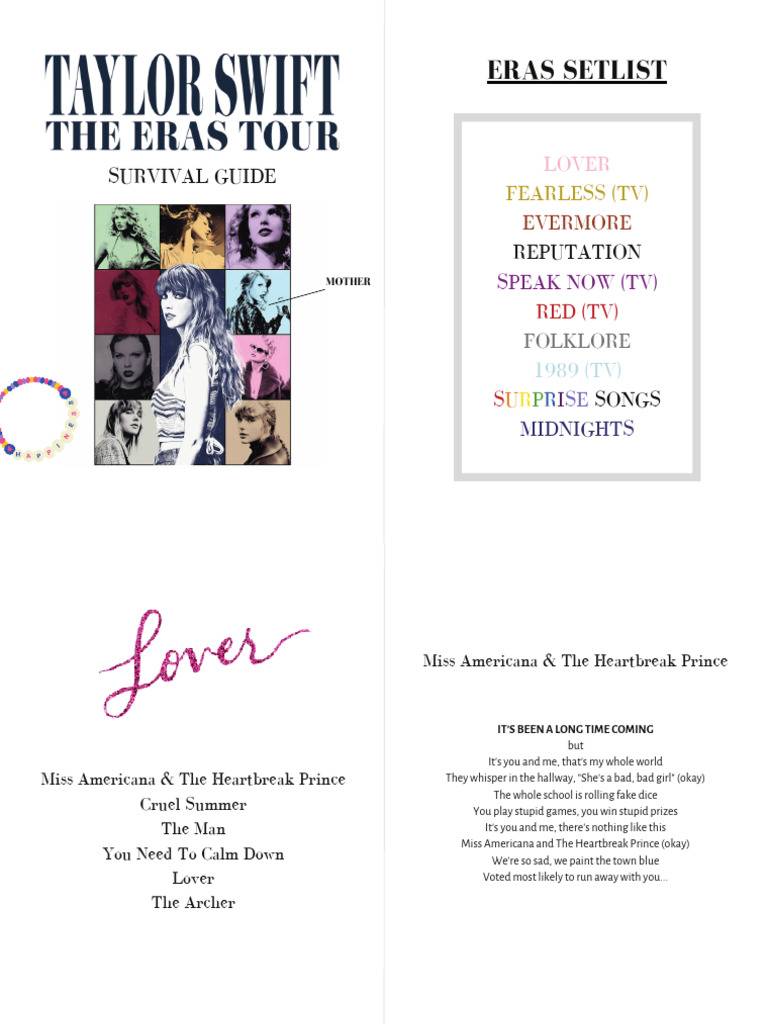Taylor Swift Eras Tour Guide PDF | PDF