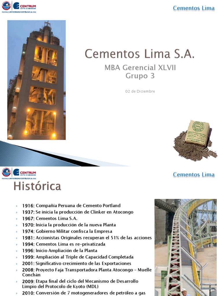 Historia y Estrategias de Cementos Lima | PDF | Lima | Distribución ...