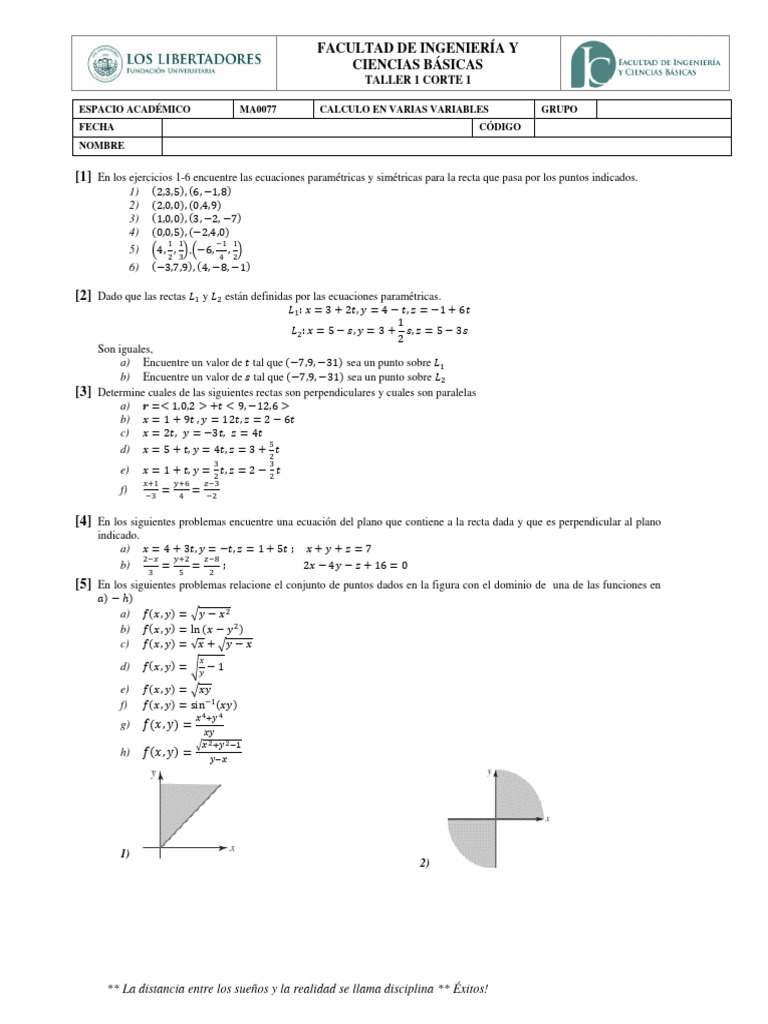 Taller 1 Corte 1 | PDF | Geometría euclidiana | Conceptos matemáticos
