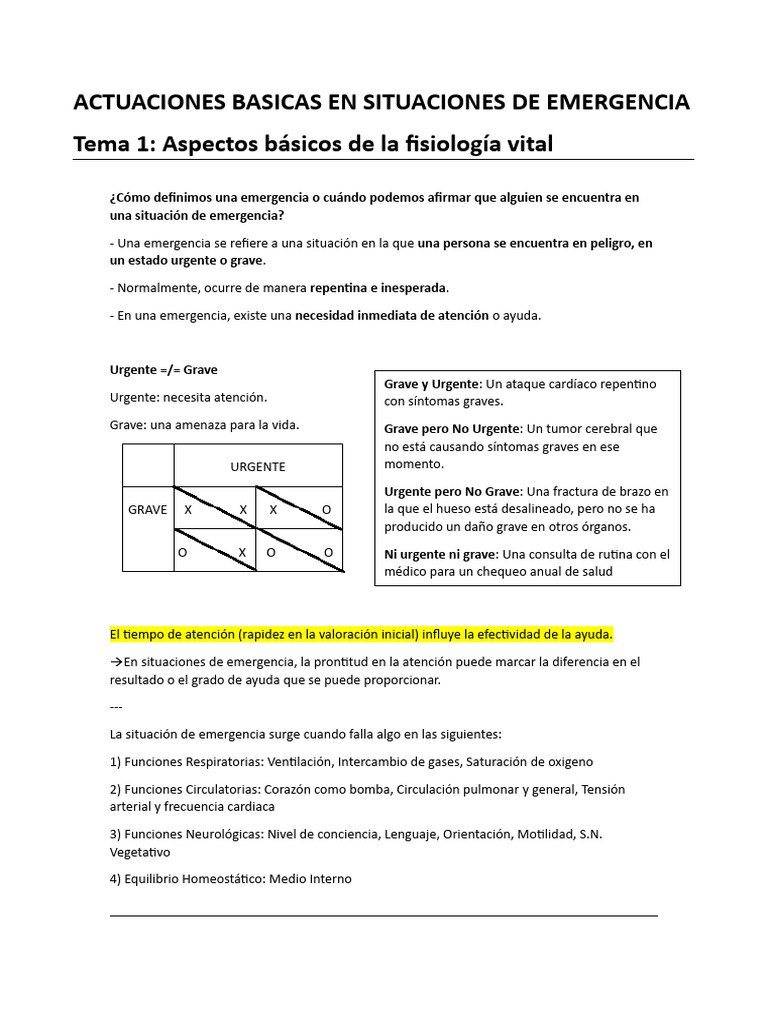 Actuaciones Basicas en Situaciones de Emergencia t1 To t9 | PDF