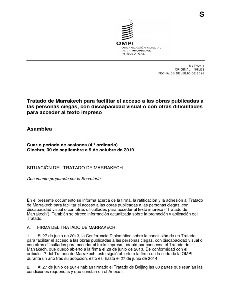 Tratado de Marrakech | PDF