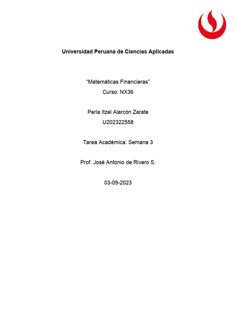 Tarea mate sem 03 | PDF | Dinero | Economias