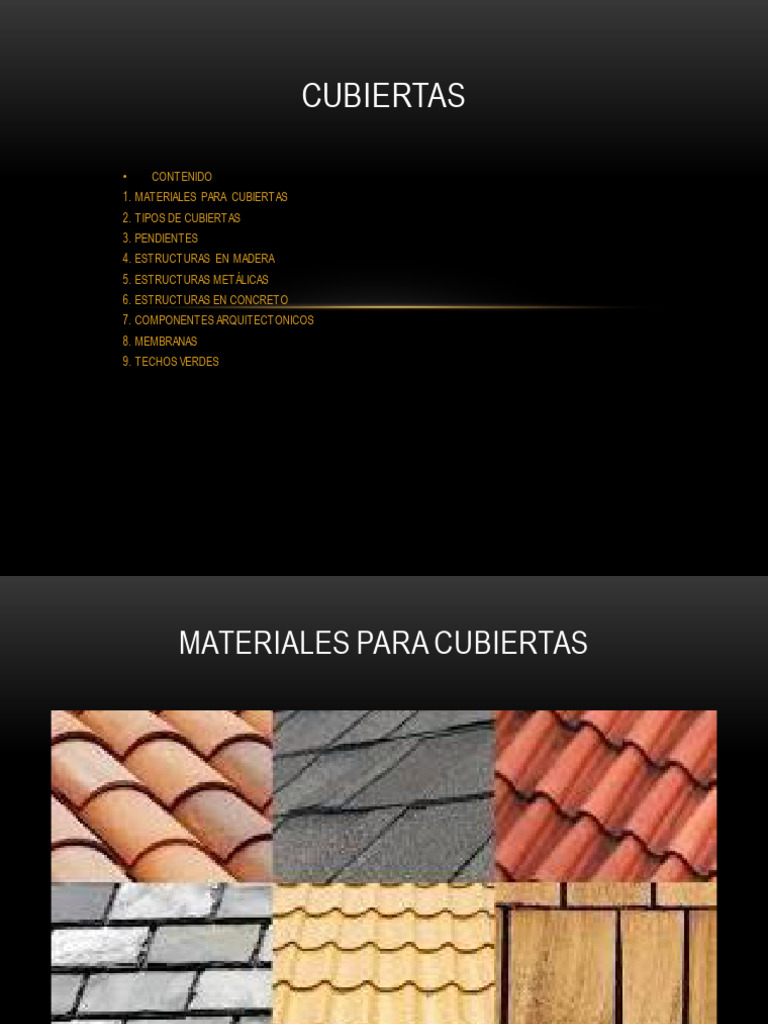 CUBIERTAS | PDF | Techo | edificio