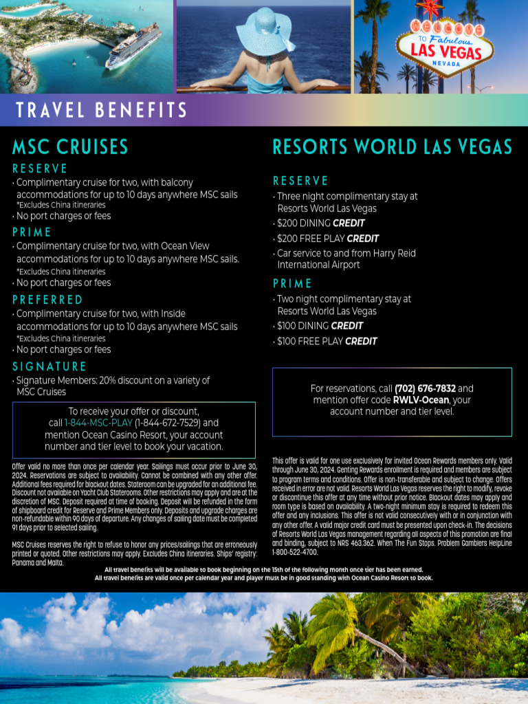 05 Ocean Rewards Travel Perks Brochure DRAFT9 | PDF | Fee