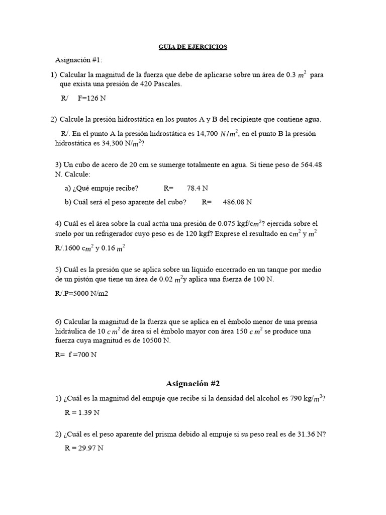 A2. Guia de Ejercicios | PDF A2. Guia de Ejercicios | PDF