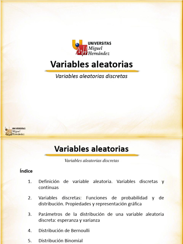 Unidad 3 - 1 - Variables Aleatorias - Variables Aleatorias Discretas GT 2018 | PDF | Variable ...