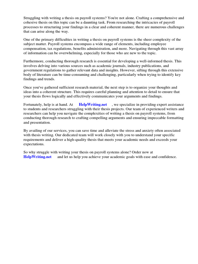Sample Thesis Payroll System | PDF | Payroll | Thesis Sample Thesis Payroll System | PDF | Payroll | Thesis