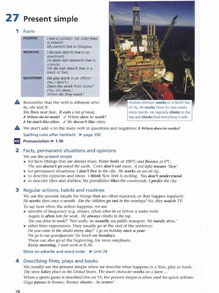 present simple 1 | PDF | Linguistics | Grammar