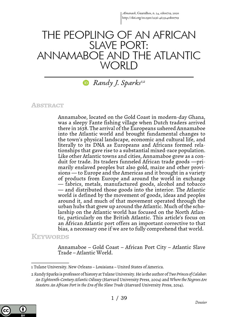 The Peopling of An African | PDF | Atlantic Slave Trade | Slavery
