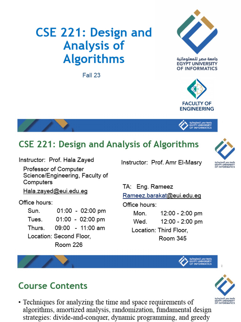 CSE 221 Lec01 Intro F23 | PDF | Time Complexity | Matrix (Mathematics)