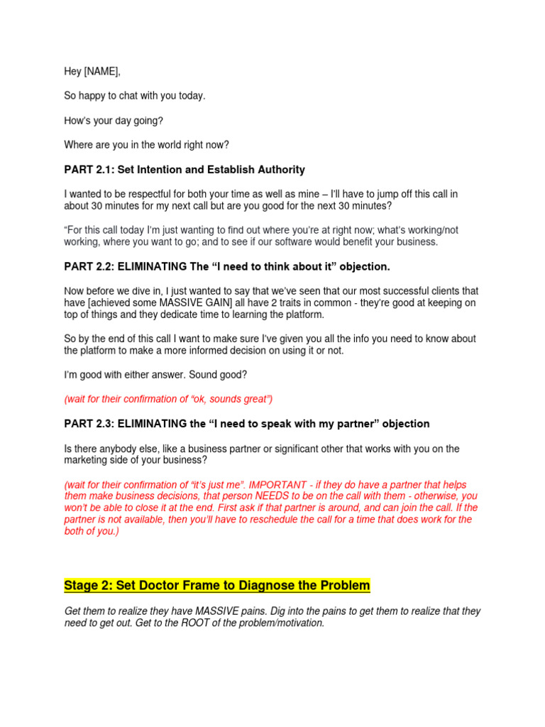 $1M Sales Script | PDF | Career & Growth