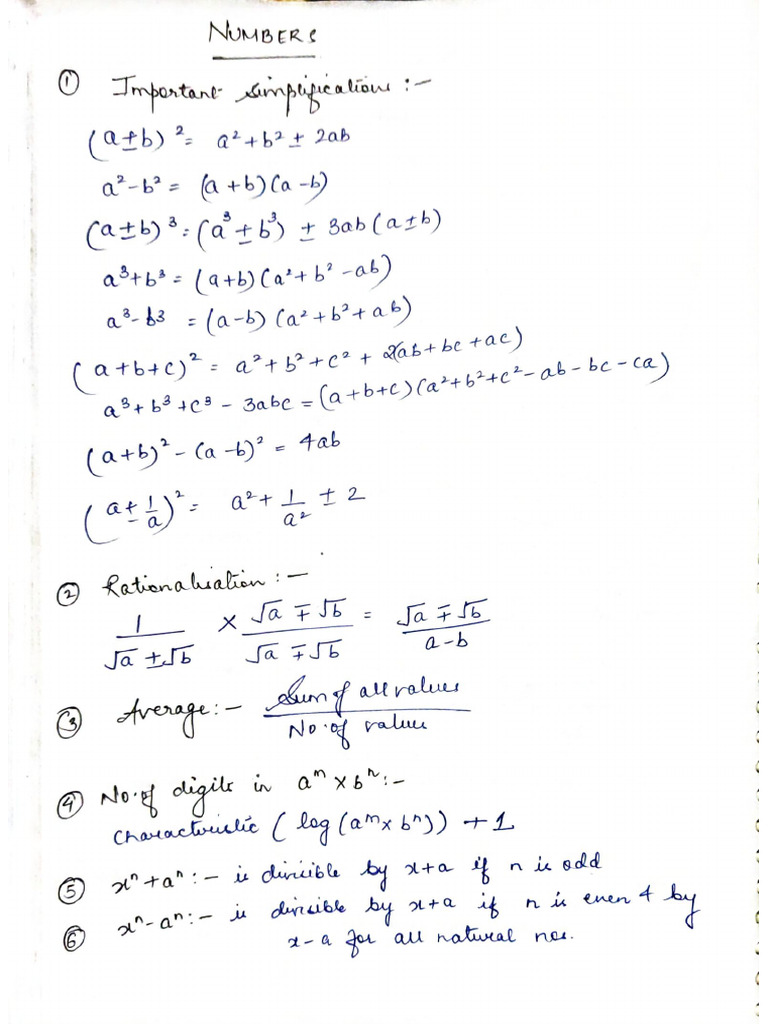 Important Formulae and Concepts For Quantitative Aptitude | PDF
